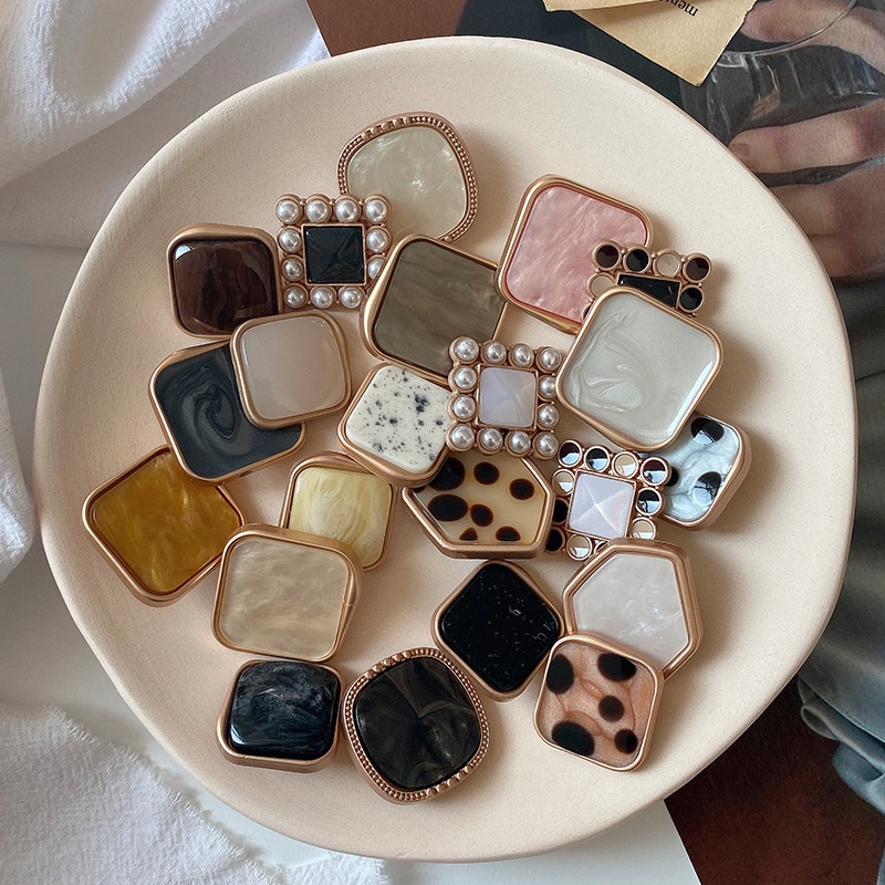 5Pcs 18-34mm Big Buttons for Coat Convex Flat Design Black Buttons for ...