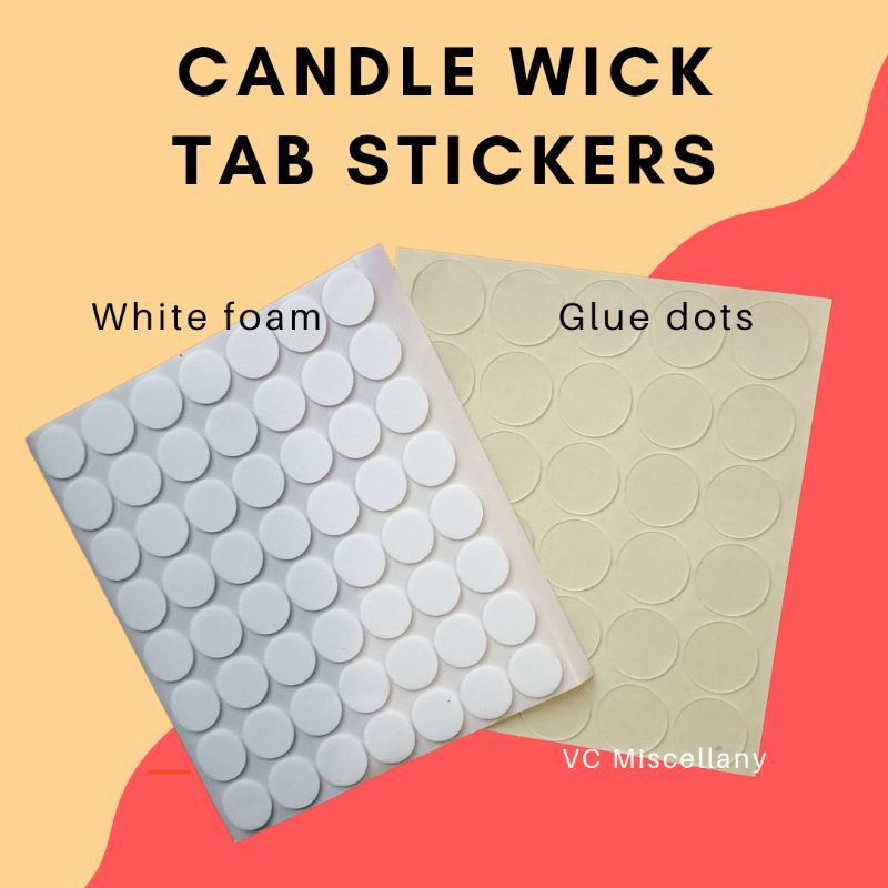 Candle Wick Tab Stickers / White and Clear | Shopee Philippines