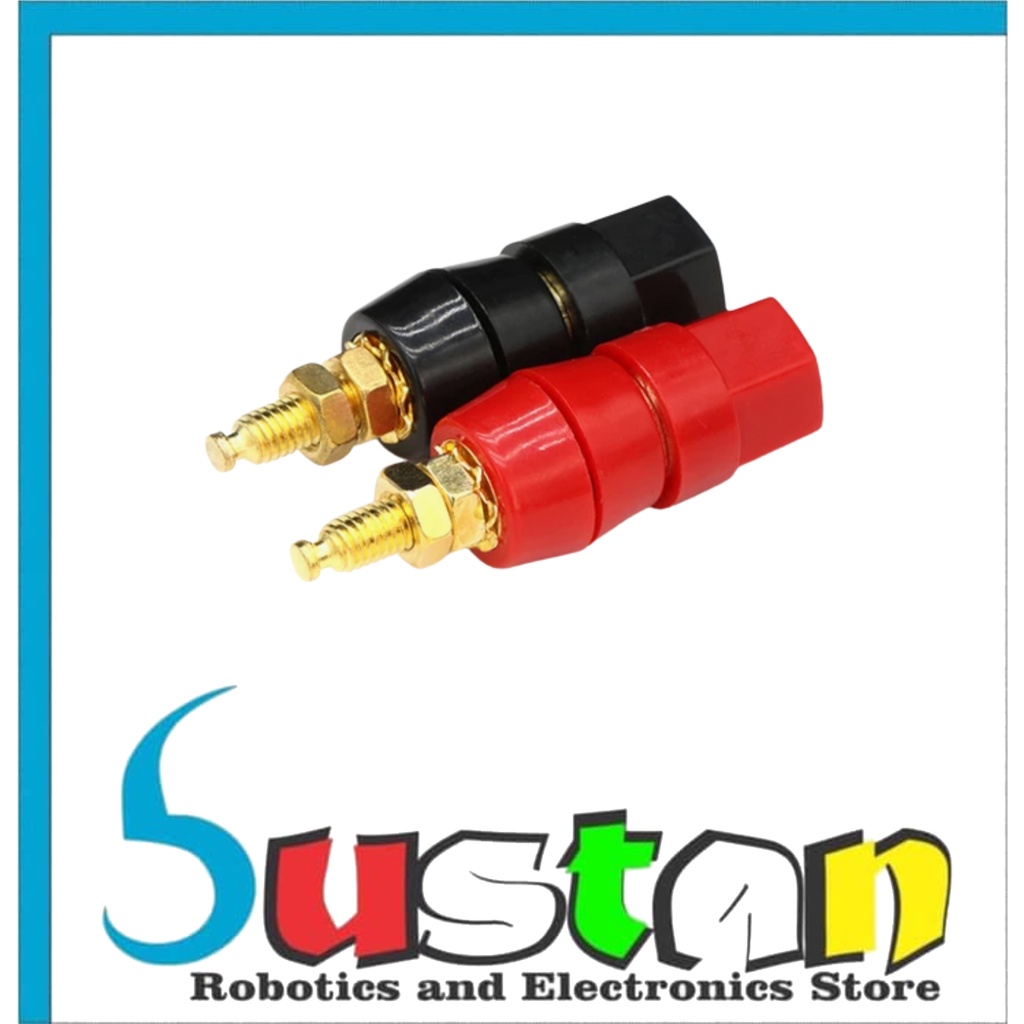 BANANA BINDING POST 4MM M5X50 MM GOLD PLATE TERMINAL SOCKET BINDING ...