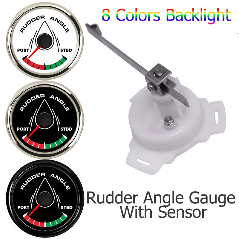 52mm Boat Marine Rudder Angle Indicator 0-190 ohm With Rudder Angle ...