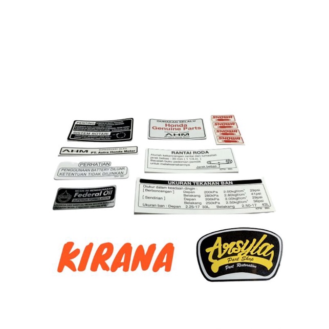 Sticker sticker dekal striping Complete Details honda kirana Original ...
