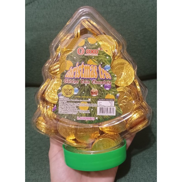 Coco Christmas Tree Golden Coin 200g | Shopee Philippines