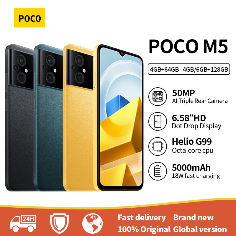 Global Version POCO M5 Smartphone Helio G99 Octa Core 6.58" 90Hz ...