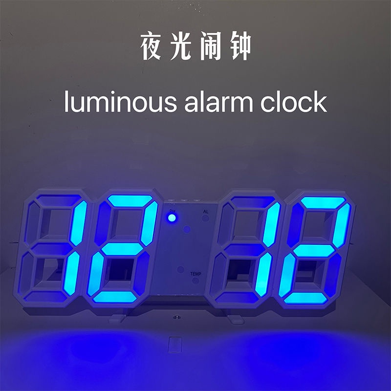 LED Digital Clock Smart Luminous USB Plug-in Alarm Clock Desktop ...