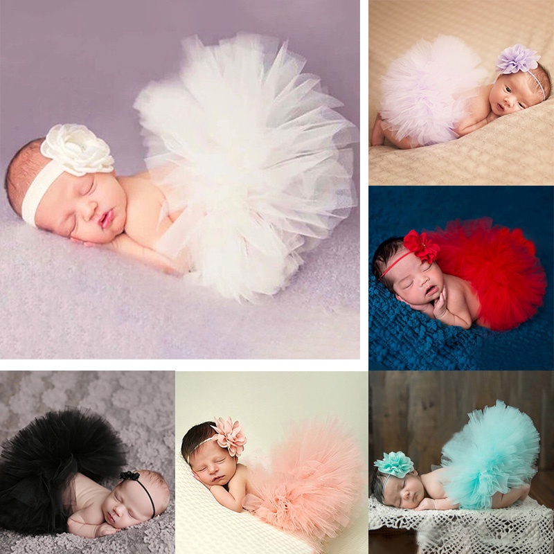 2pcs/Set Baby Girl Toddler Tutu Skirt +Hairband Newborn Princess ...
