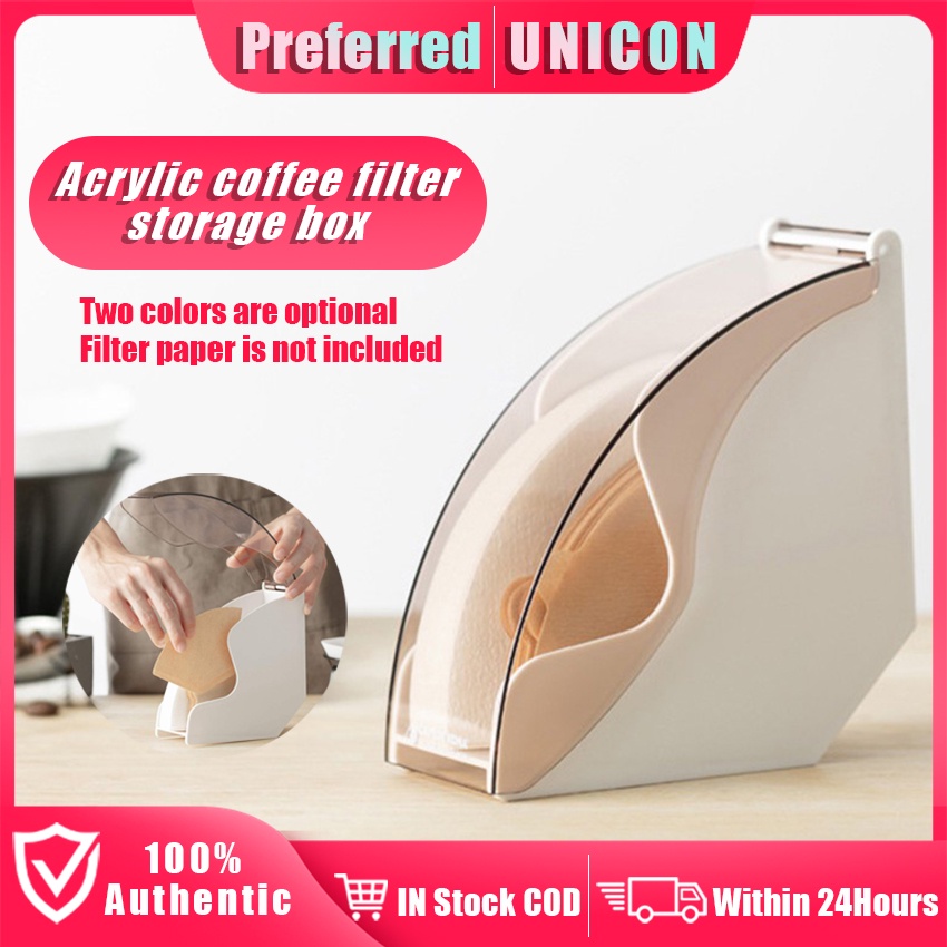 Acrylic/Wooden Drip Coffee Filter Shelf Storage Moisture proof for V60 ...