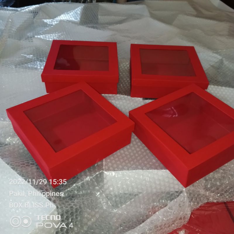 Grazing Box charcuterie window gitf costumize acetate top cover 8x8x2.5 ...