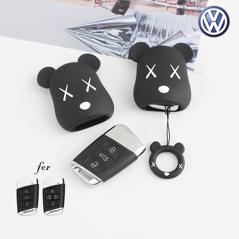 Cartoon key case for New Volkswagen Car Key Cover Golf Tiguan Arteon ...