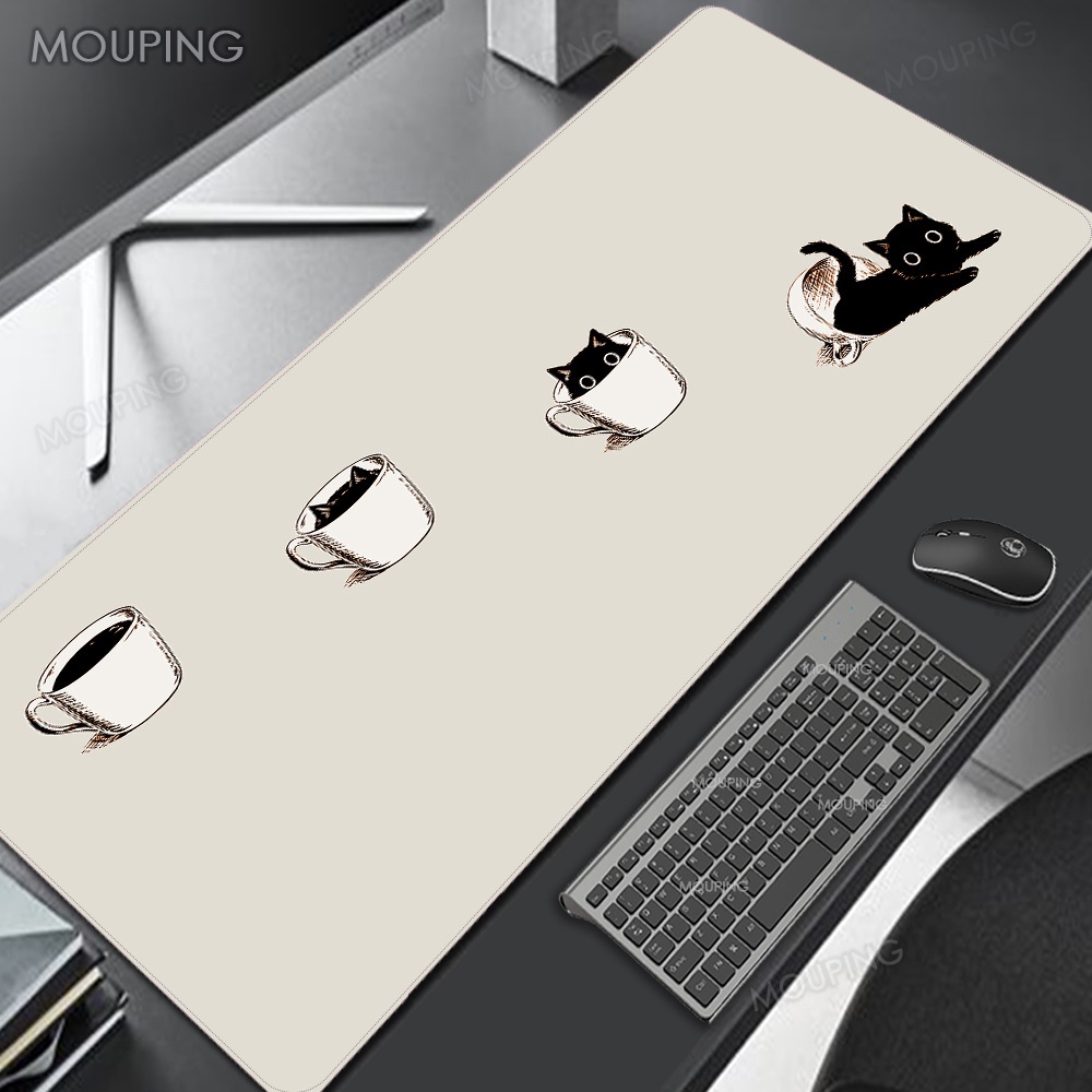Coffee Cat Mouse Pad Cute Desk Mat Laptop Pad Carpet Anime Mousepad ...