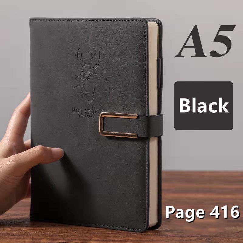 LSY 416 Pages A5 Faux Leather Thick Business Notebook Sketch Journal ...