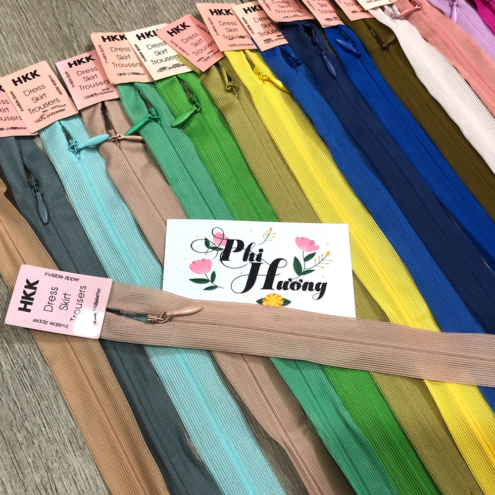 Water Drop Zipper, Hidden Tear Zipper, Full Color Trousers 18cm 25cm ...