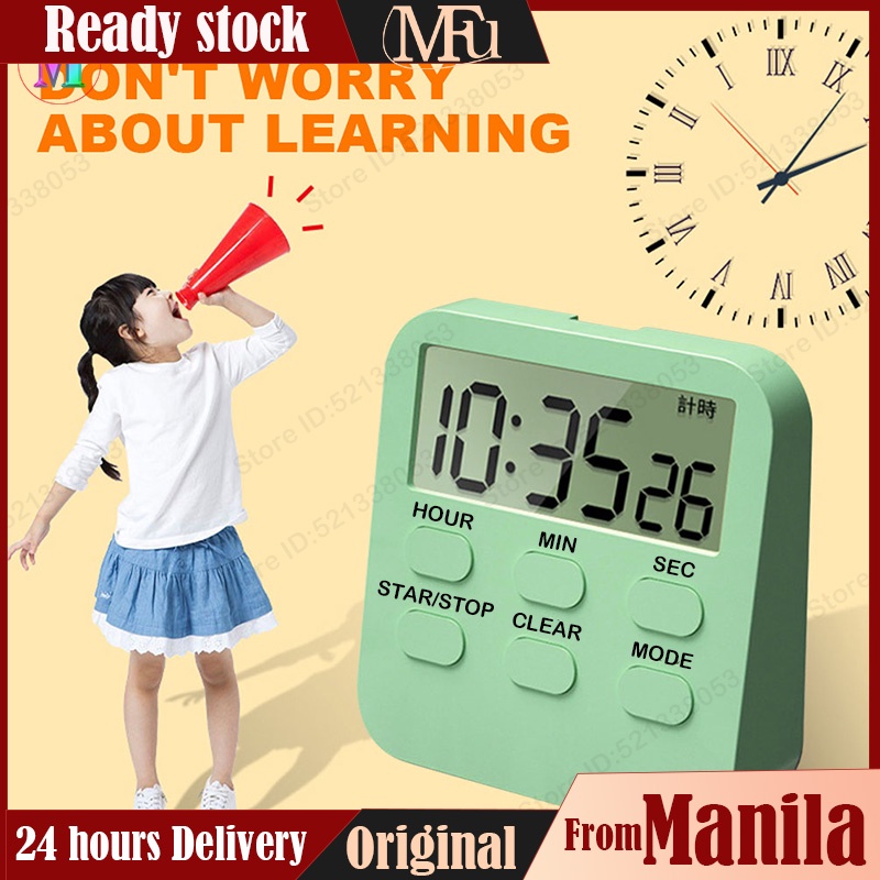 Silent Timer Countdown Electronic Alarm Clock Student Homework Kitchen ...