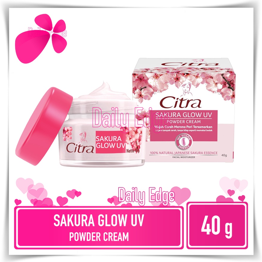 Citra Powder Cream Sakura Glow UV Facial Cream Facial Moisturizer 40g ...