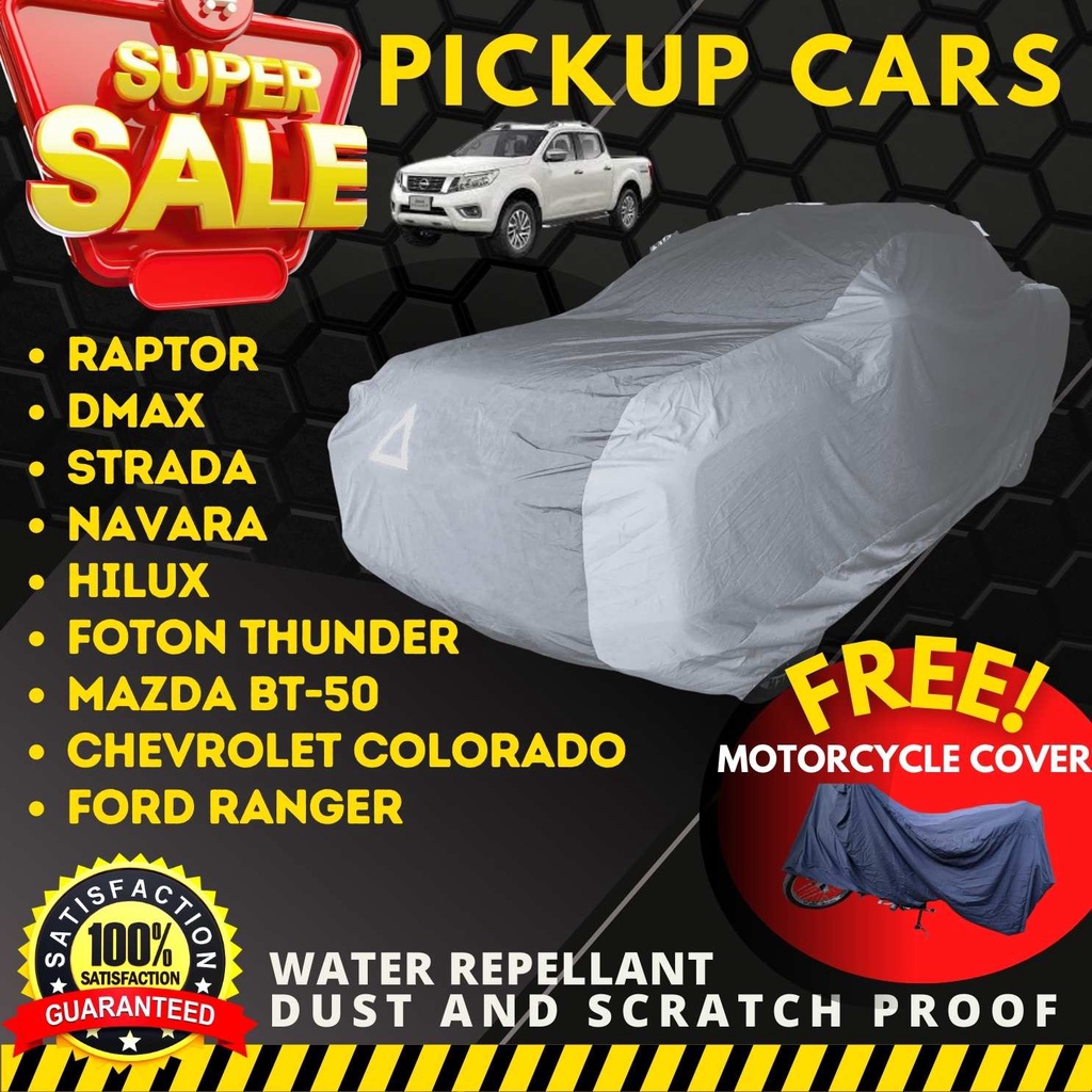 CAR COVER PICK-UP WATER REPELLANT FREE MOTOR COVER *NAVARRA *HI-LUX ...