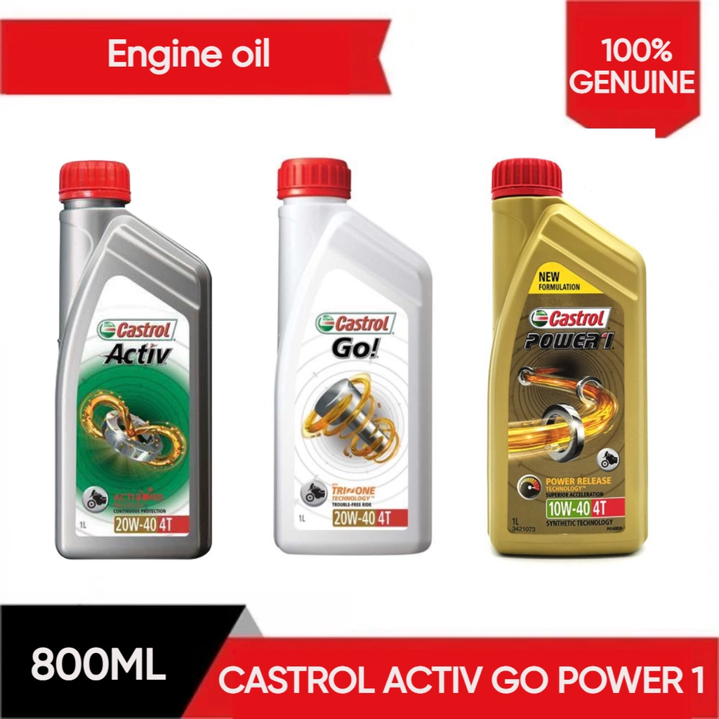 AMIGO Castrol Go ACTIV Essential Motorcycle Oil 20W-40 4T Engine ...