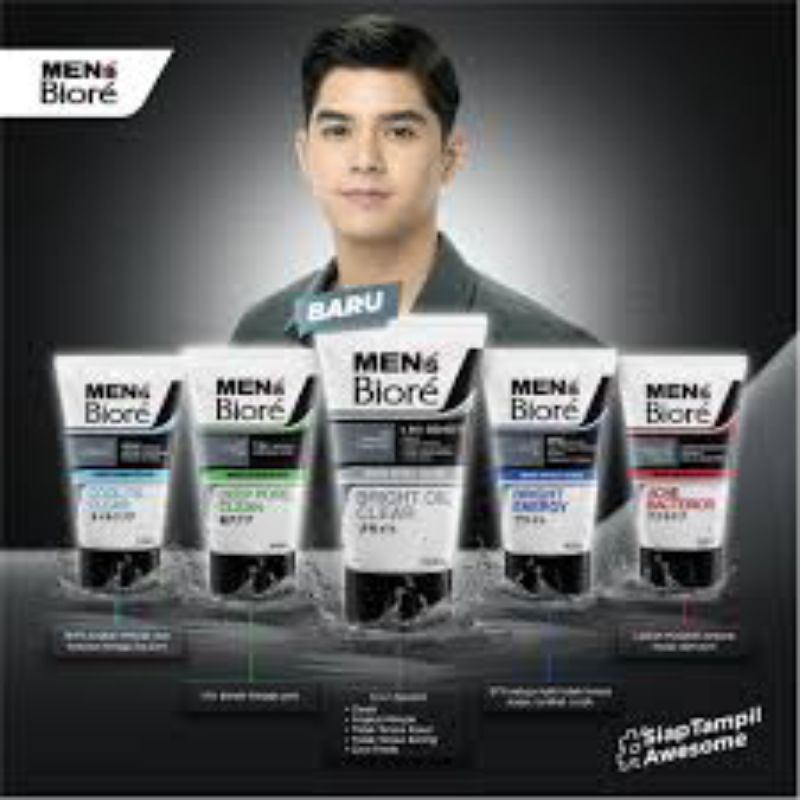 Biore Men Double Scrub Facial Foam, Facial Washing Soap 100g | Shopee ...