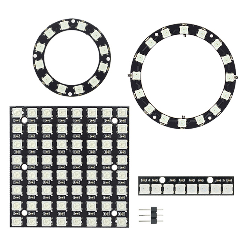 8 16 64 Channel Ws2812 Ws2812B Ws 2811 5050 Rgb Rainbow Panel Module 5V ...