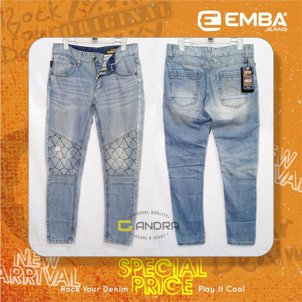 Emba JEANS DENIM Pants ORIGINAL RIPPED | Shopee Philippines