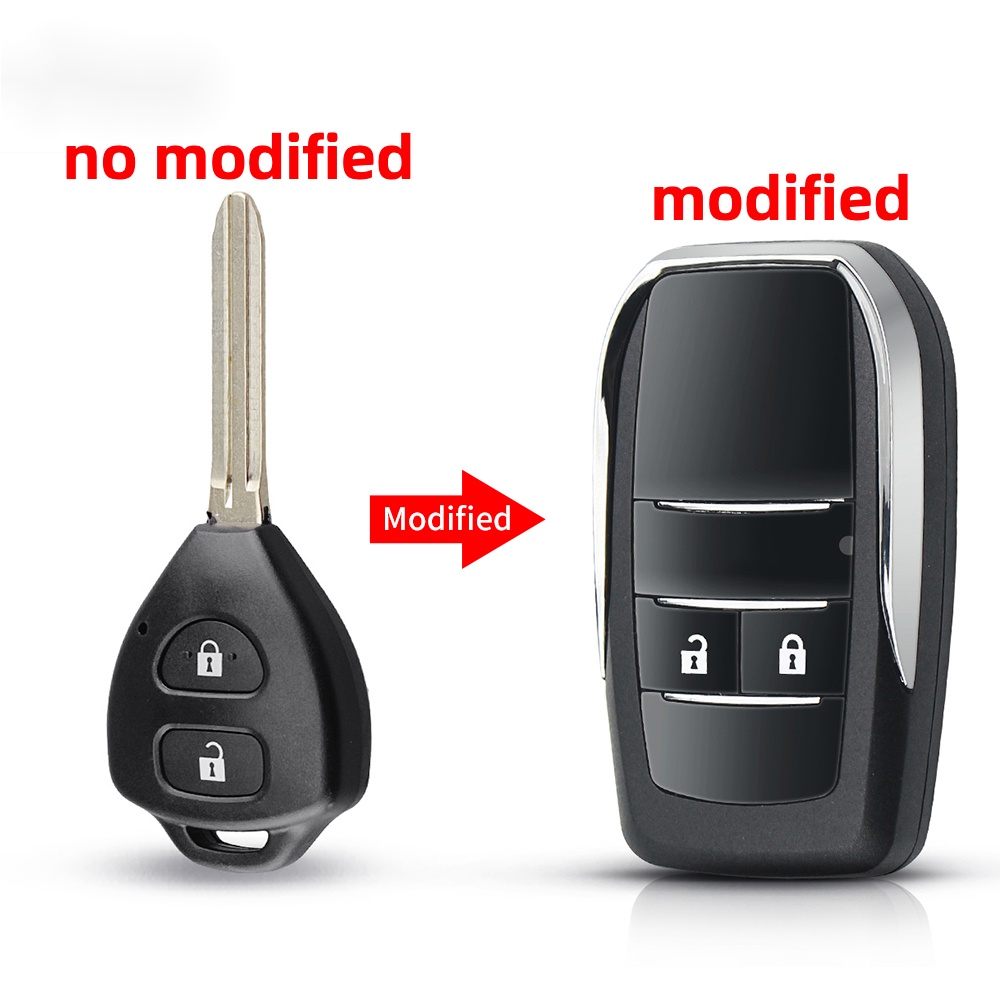 2 Buttons Modified Folding Key Shell Replacement Remote Key Case For ...