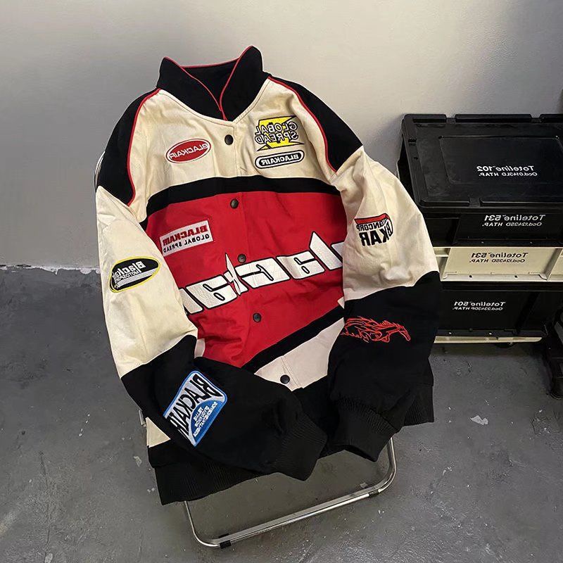 [Ready Stock] Spring Autumn American Jacket Racing Uniform Unisex ins ...