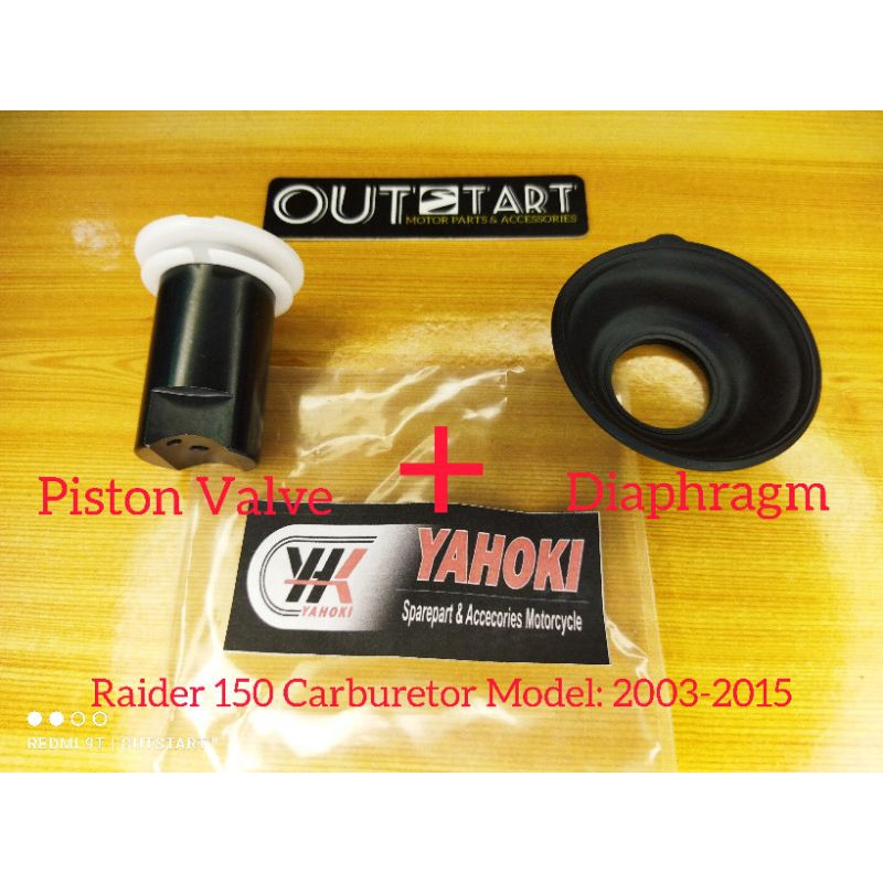 Raider 150 Carburetor Piston Valve with Diaphragm | Shopee Philippines