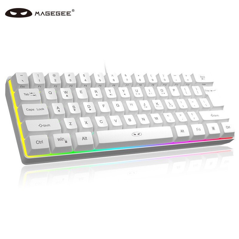 MageGee TS91 Wired mini Keyboard RGB Backlight Mechanical Feel Gaming ...
