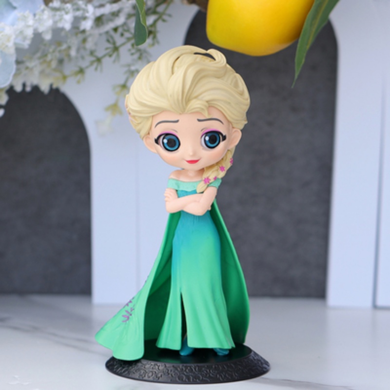 Hot 14cm Disney Frozen Elsa Anna Princess Figures PVC Model Doll Action ...