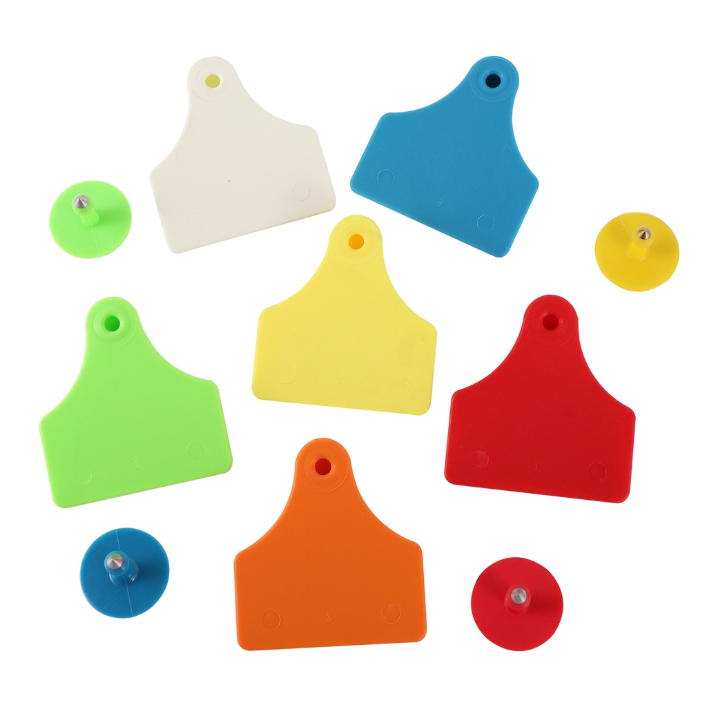 10Pcs Pig Cattle Sheep Animal Identification Ear Tag No Word Calf Ear ...