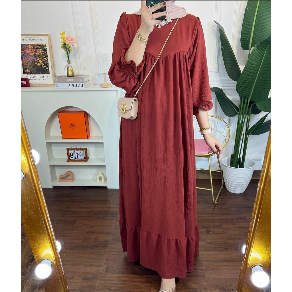 (MGA) Gamis RUFFLE GALILA DRESS Women AIRFLOW Wholesalehijabsolo ...