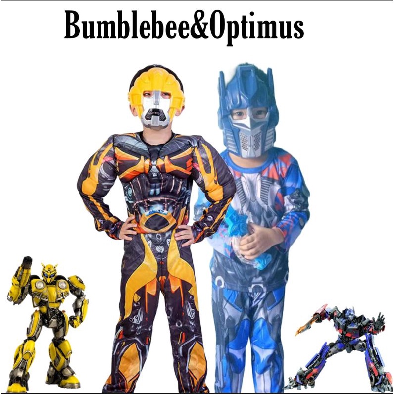 Optimus and Bumblebee costume for kids(Costume separate mask) | Shopee ...