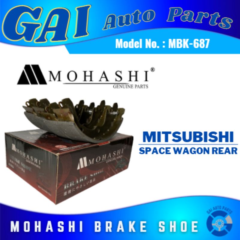 Brake Shoe for MITSUBISHI SPACE WAGON REAR (MBK-687) Mohashi Genuine ...