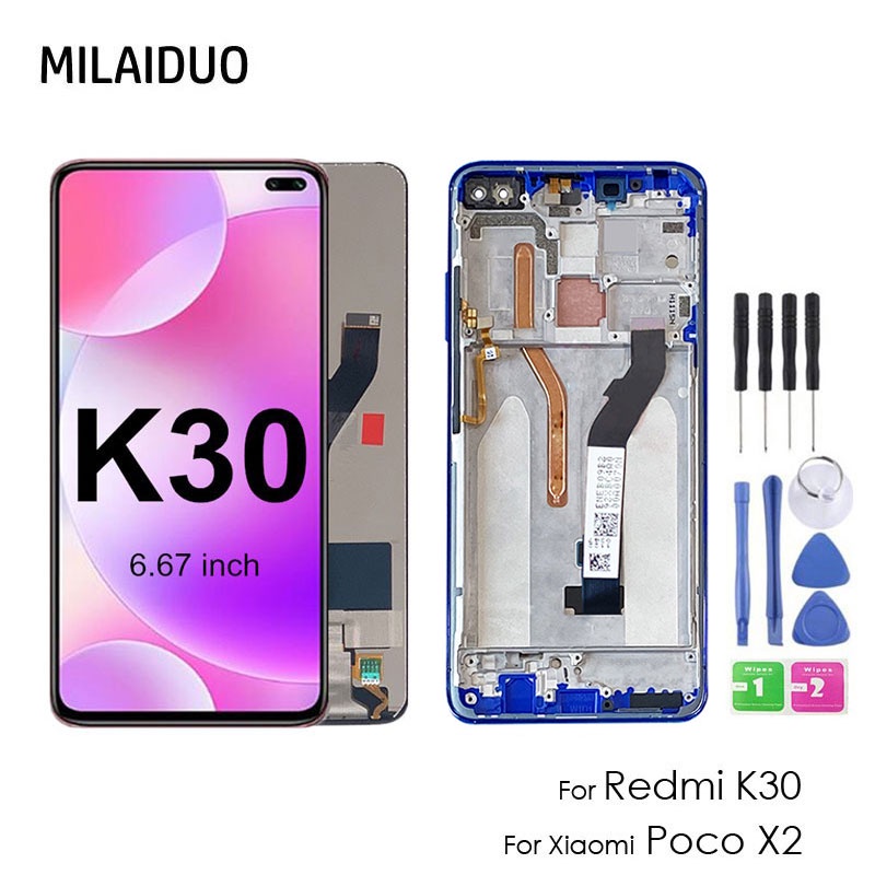 6.67" LCD For Redmi K30 Mi Poco X2 Mi Pocophone X2 LCD Display Touch ...
