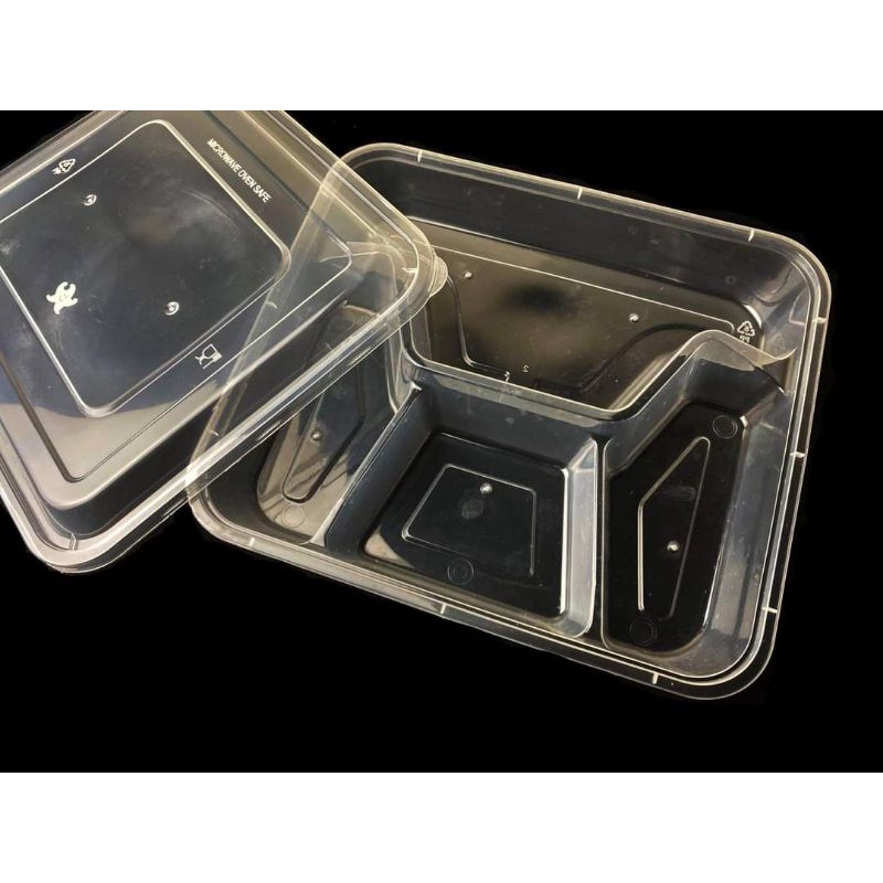 4 DIVISION 1000ML MICROWAVABLE MEAL CONTAINER 10PCS | Shopee Philippines