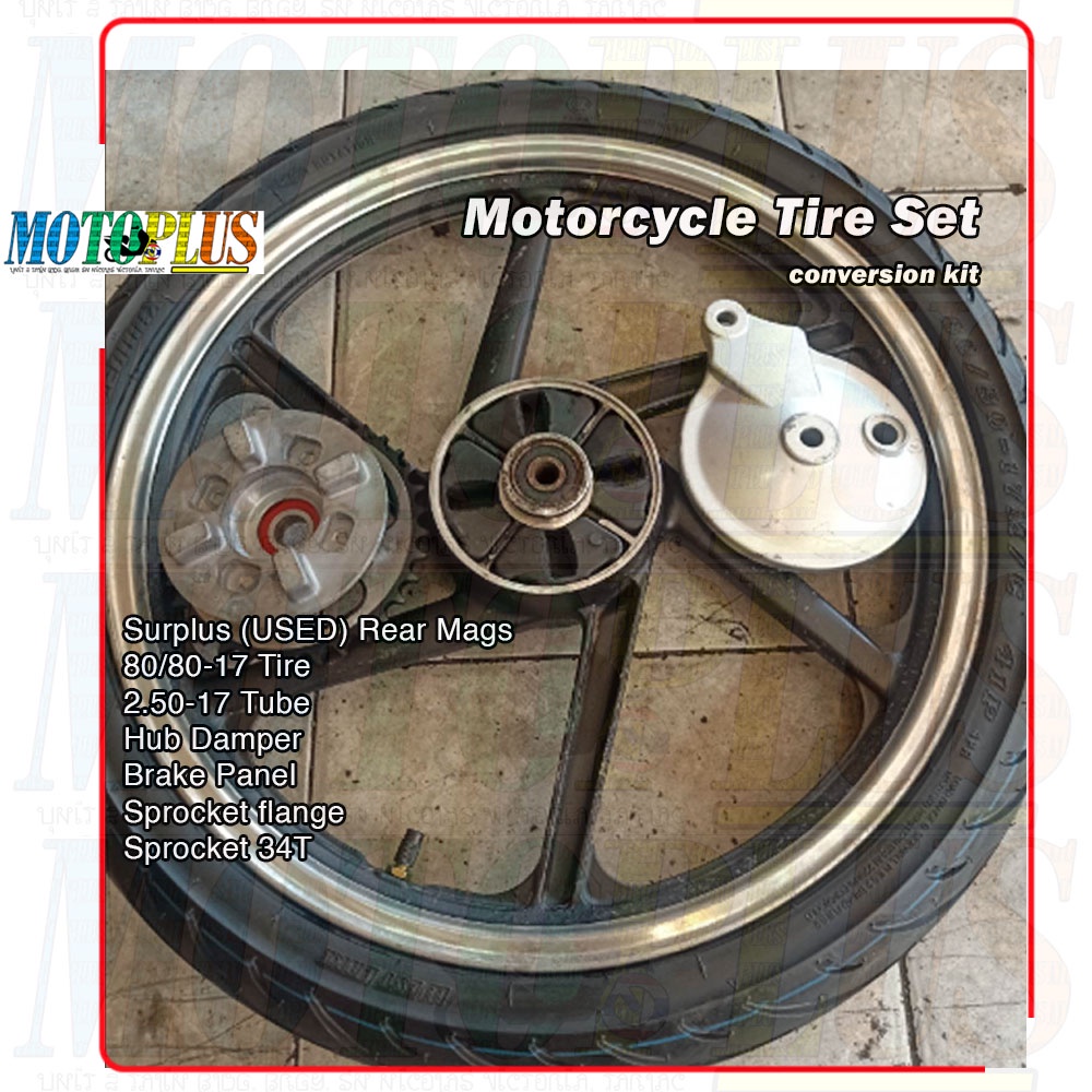 Motorcycle Tire Set Rear Mags conversion kit XRM WAVE DREAM FURY ...