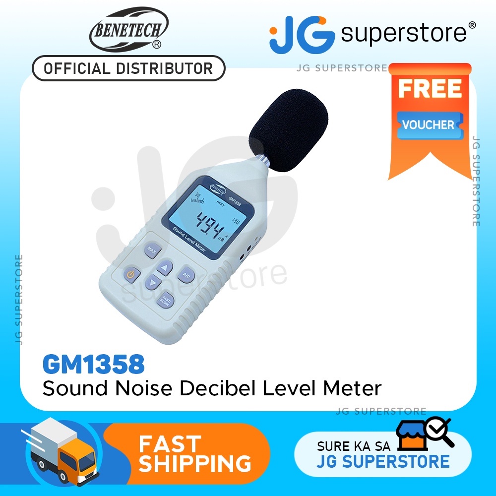 Benetech GM1358 30-130dB Digital Sound Level Meter | JG Superstore | Shopee Philippines