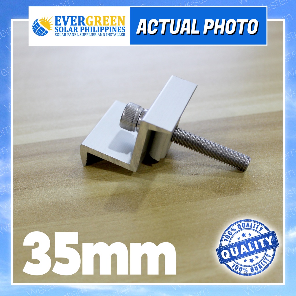 NEWTREND L-foot Clamp, Mid Clamp 35mm & End Clamp 35mm | Shopee Philippines