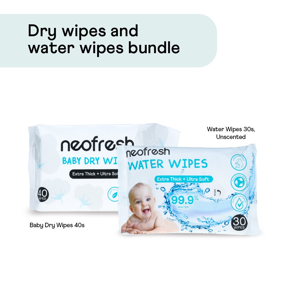Neofresh Baby Dry Wipes & Water Wipes Bundle | Shopee Philippines