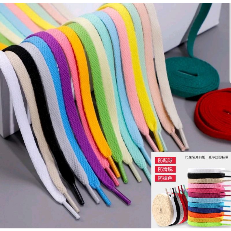 FLAT 120cm color waxed lace for shoe, sports basketball shoe lace ...