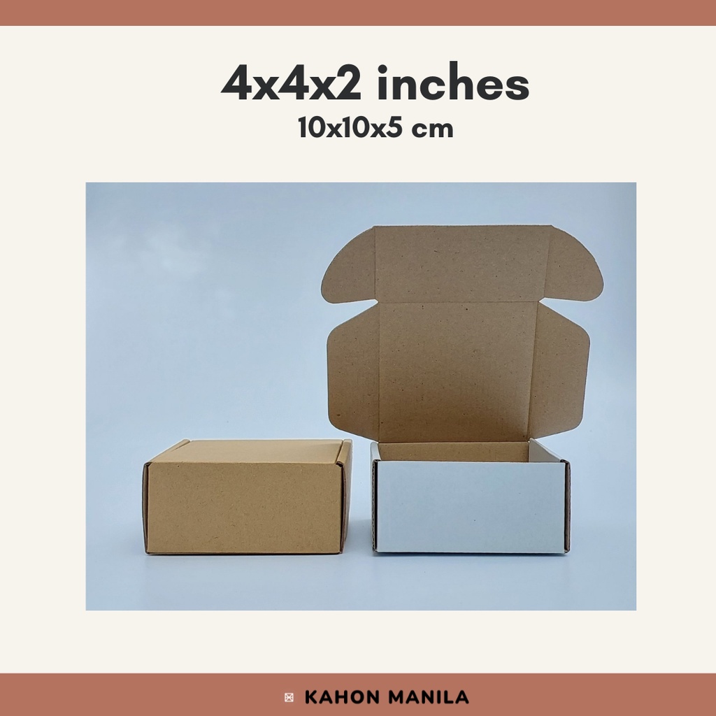4x4x2 inches or 10x10x5cm 25pcs 50pcs Mailer Box Corrugated Boxes ...