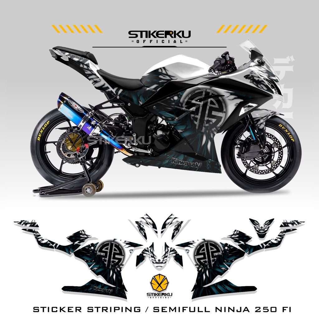 Striping NINJA 250 FI LOGO EDITION X VENOM / STICKER / STOCK DECALS ...