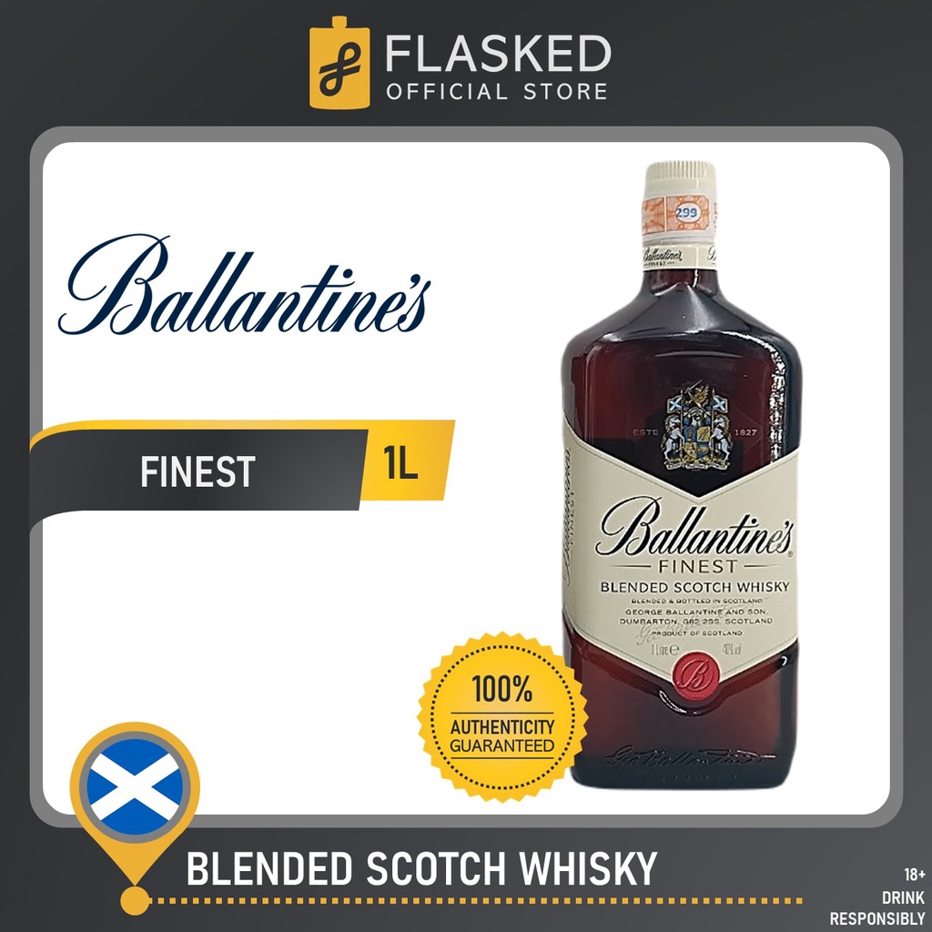Ballantine's Finest Blended Scotch Whisky 1L Ballantines | Shopee Philippines
