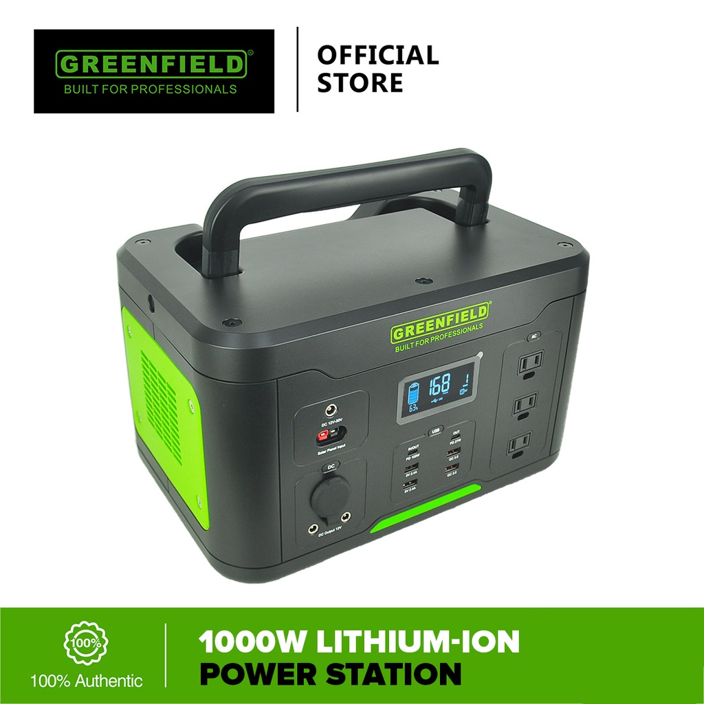 Greenfield 1000W Lithium-Ion Power Station | Shopee Philippines