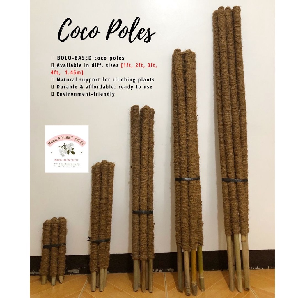 Coco pole, cocopole, Coco Ropes, Plant pole, Plant support, Plant stick ...