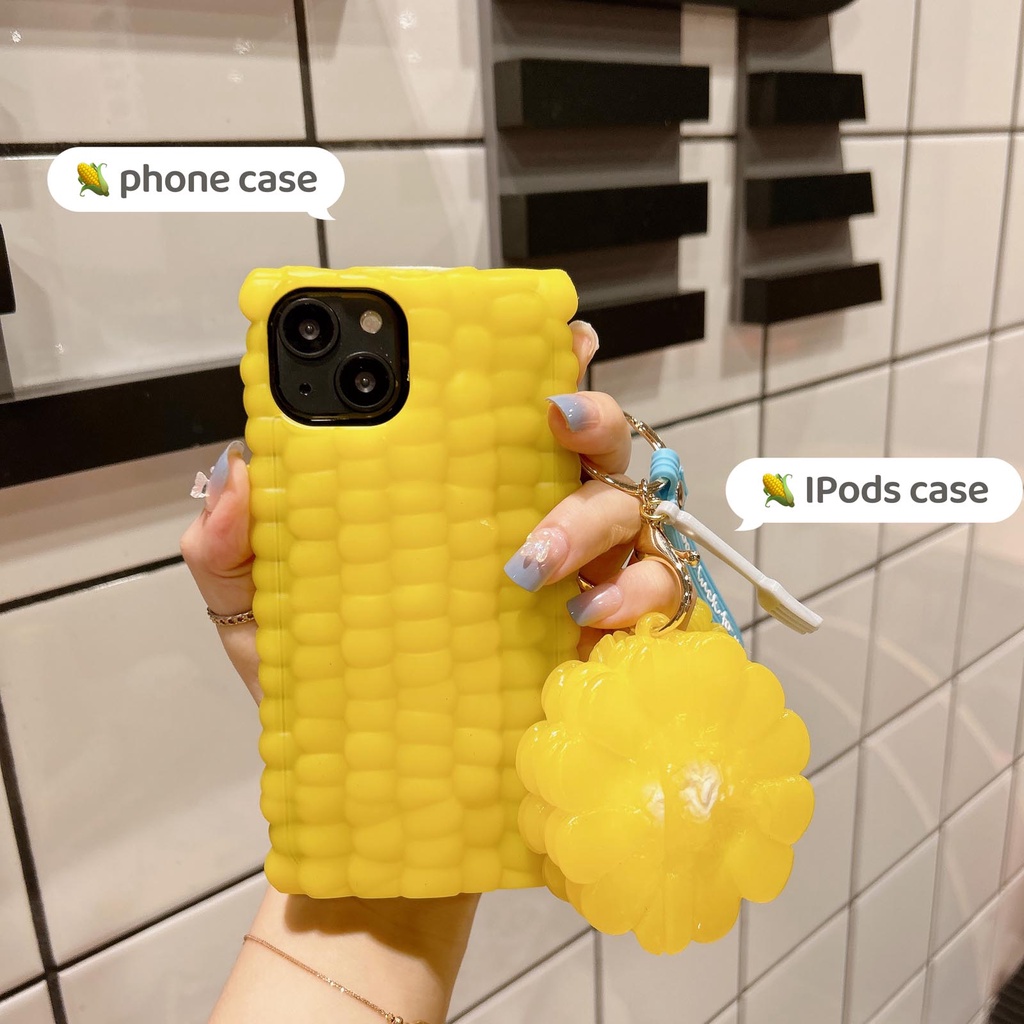 3D super delicious sweet corn shock proof silicone phone case for ...