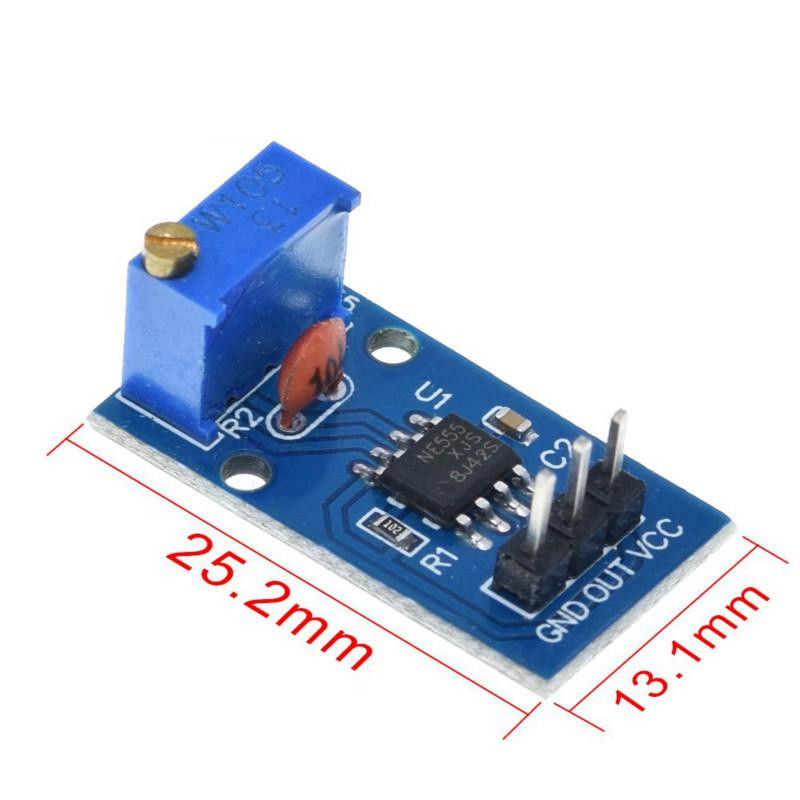DC 5V 12V NE555 Adjustable Resistance Frequency Pulse Generator Module ...