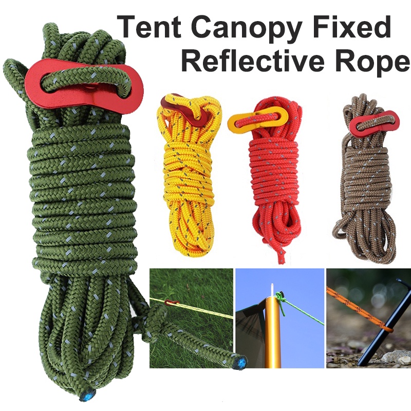 4M Camping Tent Canopy Fixed Rope Multi-Functional Reflective Extension ...
