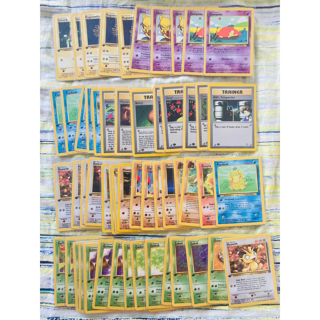 1st EDITION AND SHADOWLESS VINTAGE NON HOLO Original Pokemon Trading ...