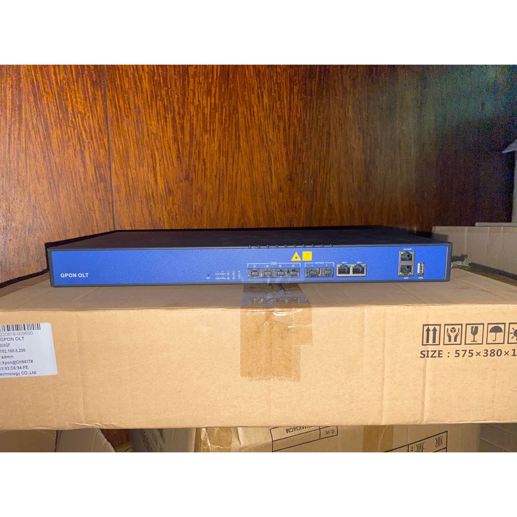 HA7304GF 4 Port Gpon Olt 1U Rack 4PON GPON OLT Compatible With Other ...