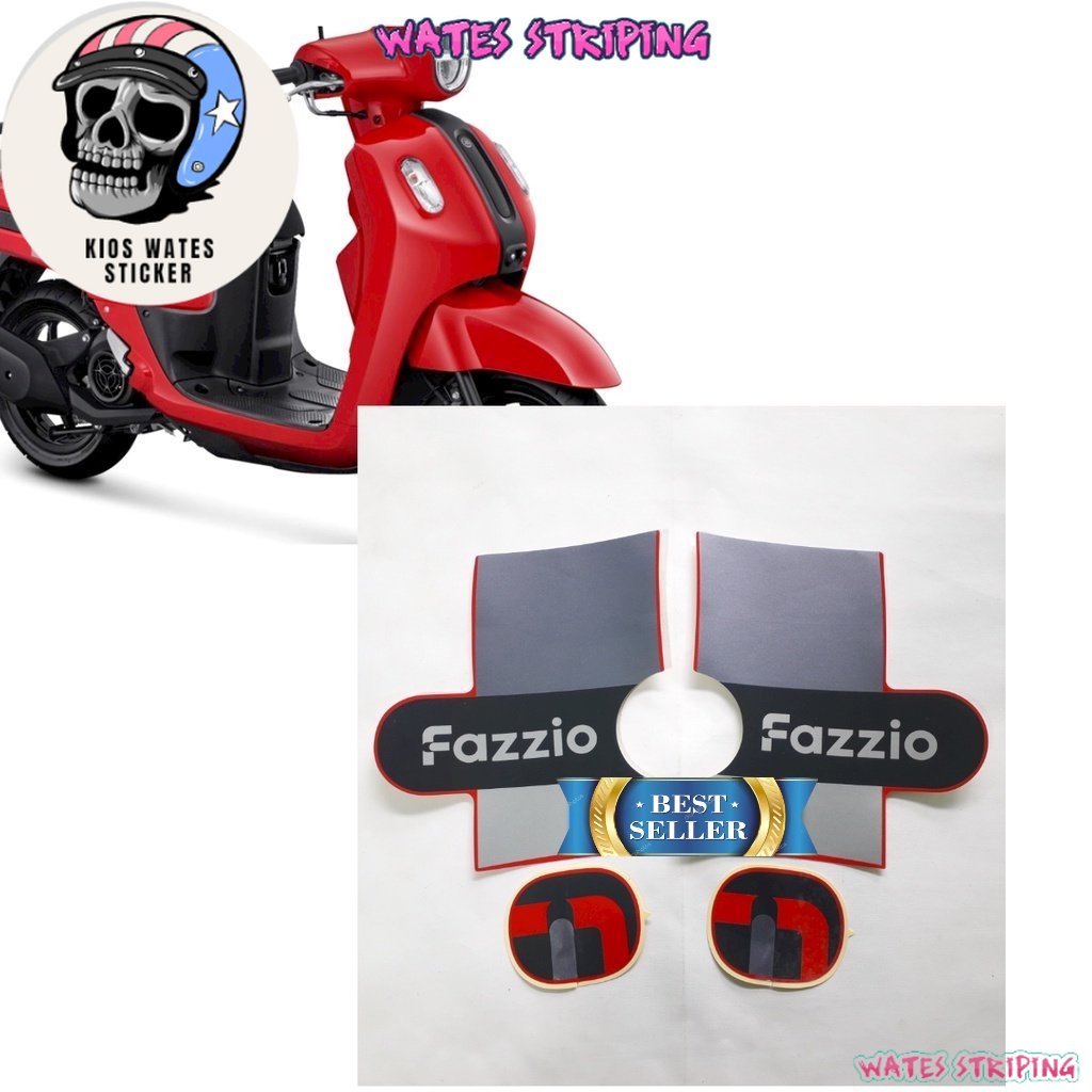 MERAH Original Genuine Striping Decal Polet Sticker yamaha fazzio 2022 ...