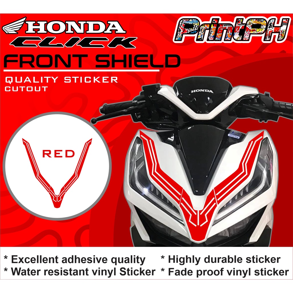 Honda Click Front Shield Accent Decals sticker PAIR 2PCS | Shopee ...